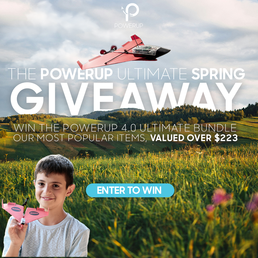 POWERUP-Spielzeug | Smartphone-gesteuerte Papierflieger